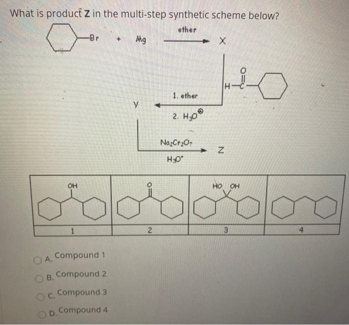 Solved What is product Z in the multi-step synthetic scheme | Chegg.com