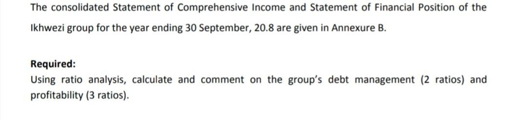 Solved The consolidated Statement of Comprehensive Income | Chegg.com