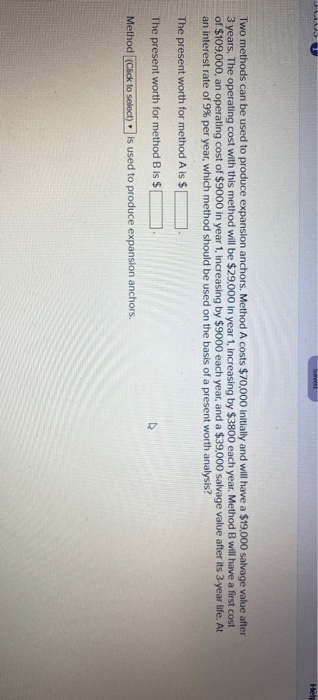 Solved Hels Two methods can be used to produce expansion | Chegg.com