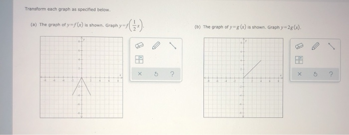 Solved Translate each graph as specified below. (a) The | Chegg.com
