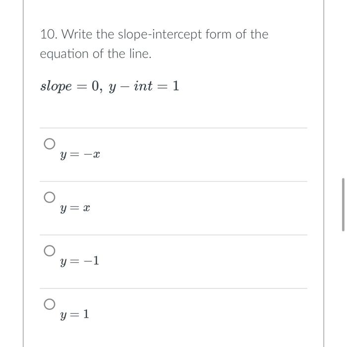 Solved 13. Write the slope-intercept form of the equation of | Chegg.com
