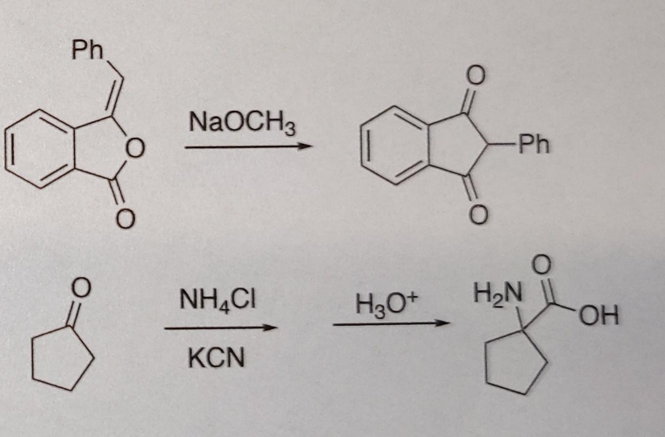 Solved NaOCH3 KCN NH4Cl H3O+ | Chegg.com