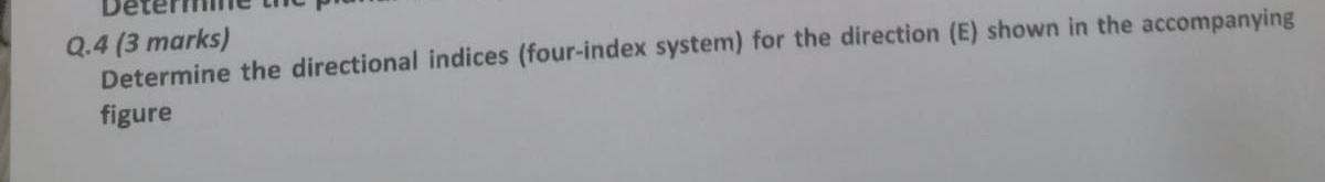 Solved Q.4 (3 marks) Determine the directional indices | Chegg.com