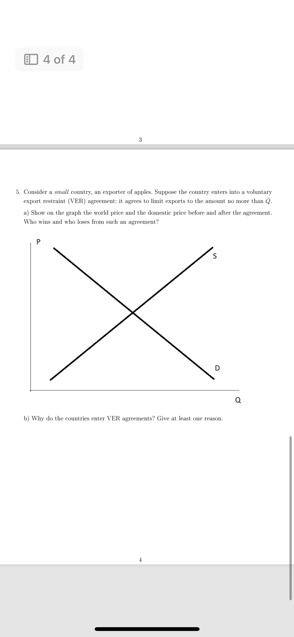 Solved How to solve 5. ﻿Consider a small country, an | Chegg.com