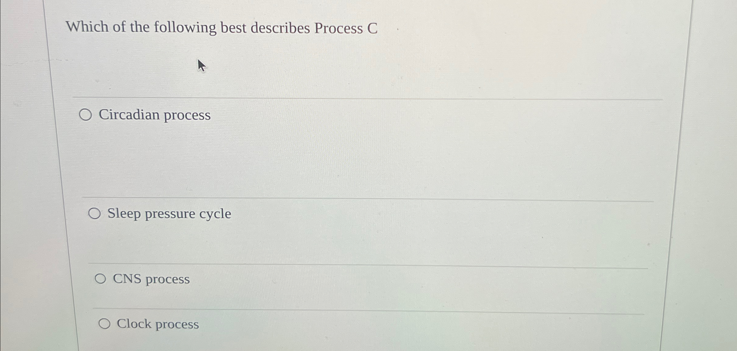 Solved Which of the following best describes Process | Chegg.com