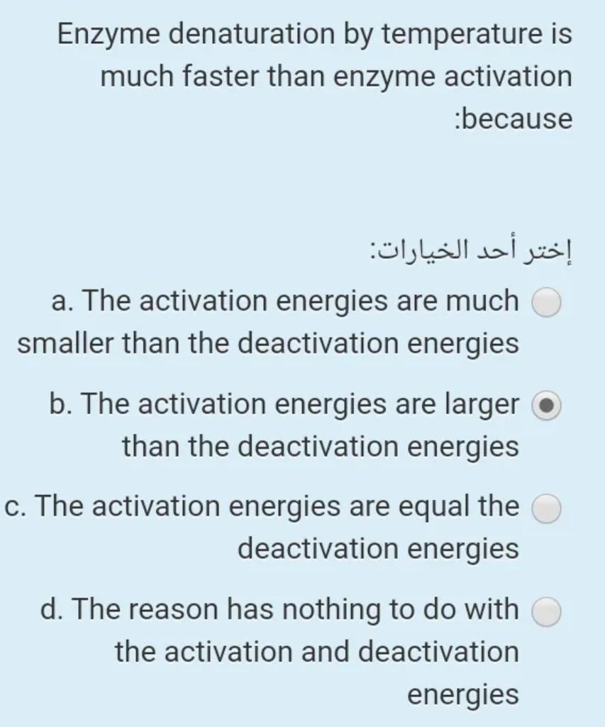 Solved Enzyme denaturation by temperature is much faster | Chegg.com