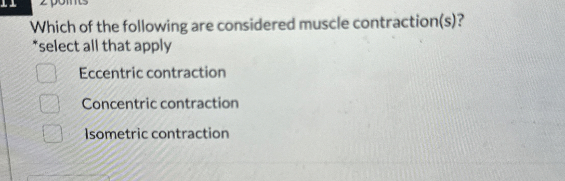 Solved Which of the following are considered muscle | Chegg.com
