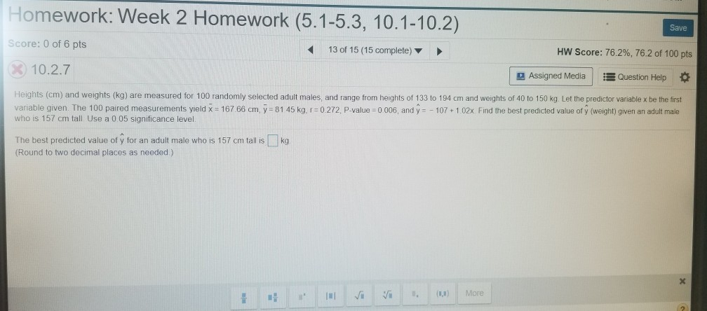 Solved Homework: Week 2 Homework (5.1-5.3, 10.1-10.2) Save | Chegg.com