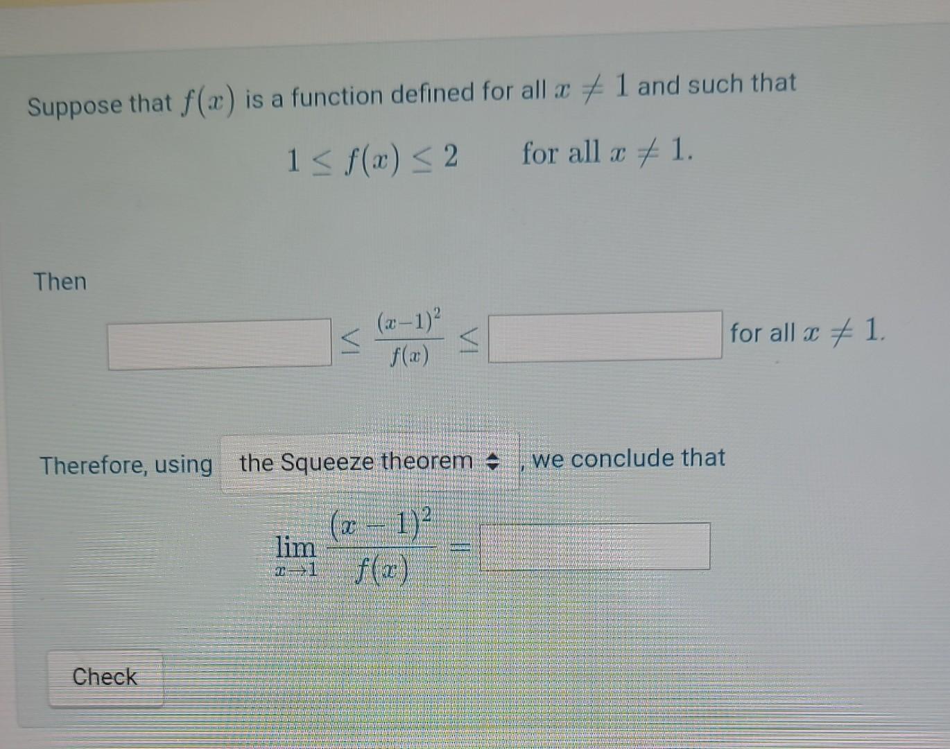 Solved Suppose that f(x) is a function defined for all x =1 | Chegg.com