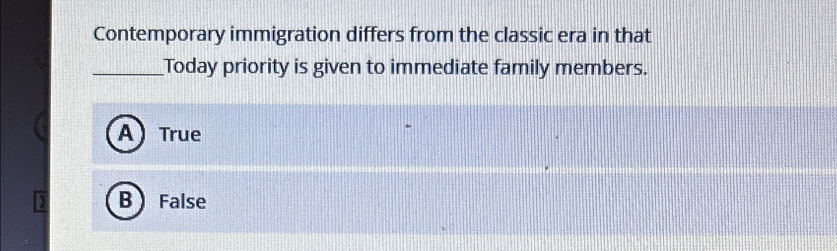 Solved Contemporary immigration differs from the classic era | Chegg.com