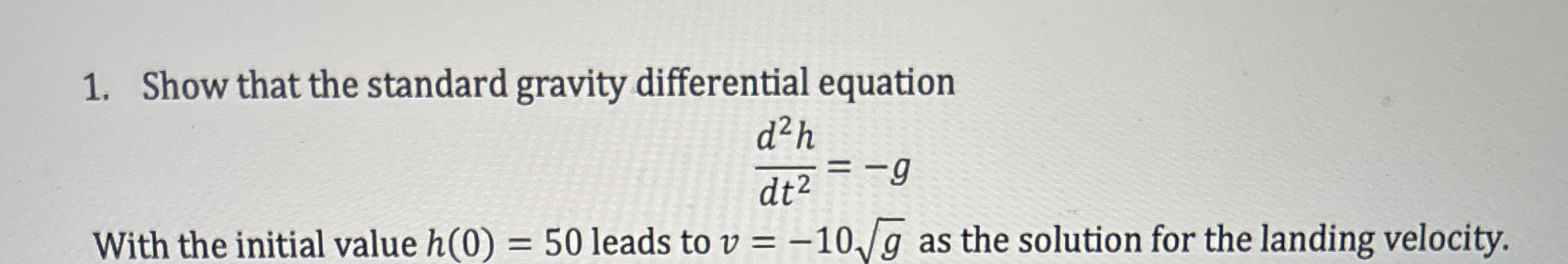 Solved Show that the standard gravity differential | Chegg.com