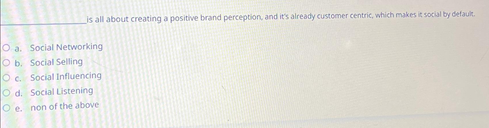 Solved is all about creating a positive brand perception, | Chegg.com