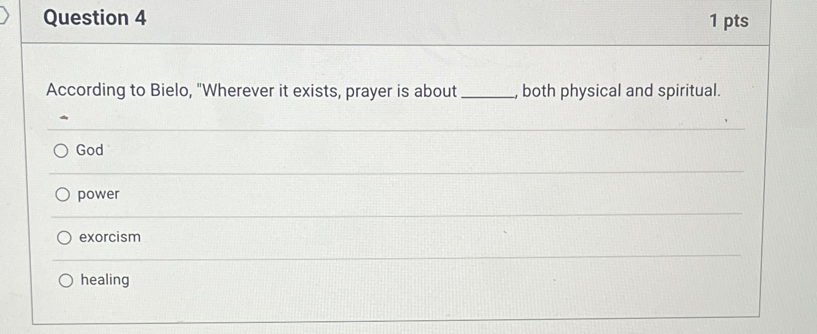 Solved Question 41 ﻿ptsAccording to Bielo, "Wherever it | Chegg.com