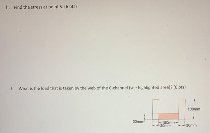 Solved A C-Channel Beam and its cross section is shown. a. | Chegg.com