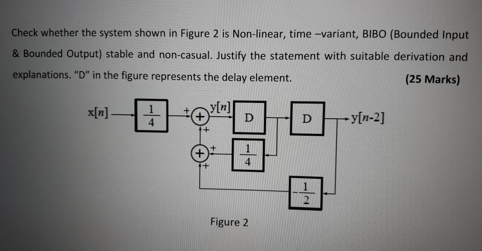 Solved Check whether the system shown in Figure 2 is | Chegg.com