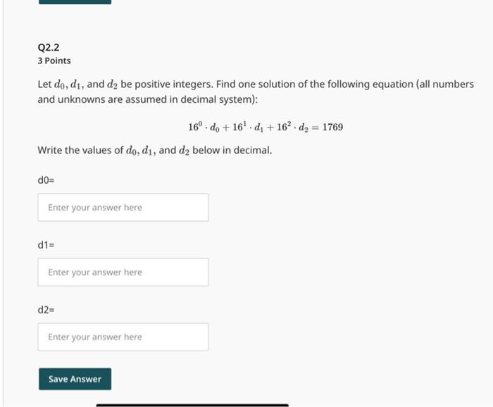 Solved Q2 Convert from Decimal to Another Base 7 Points Q2.1 | Chegg.com