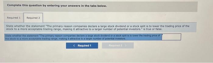 Solved Problem 10-3A (Algo) Indicate effect of stock | Chegg.com