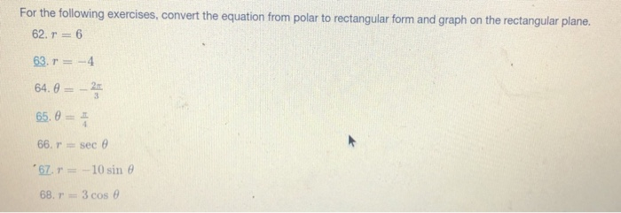 Solved For the following exercises, convert the equation | Chegg.com