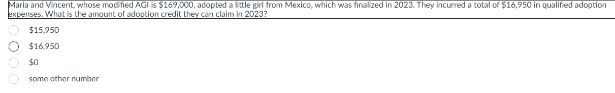 Solved Maria and Vincent, whose modified AGI is ﻿$169,000, | Chegg.com