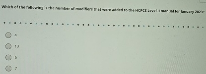 Solved Which of the following is the number of modifiers | Chegg.com