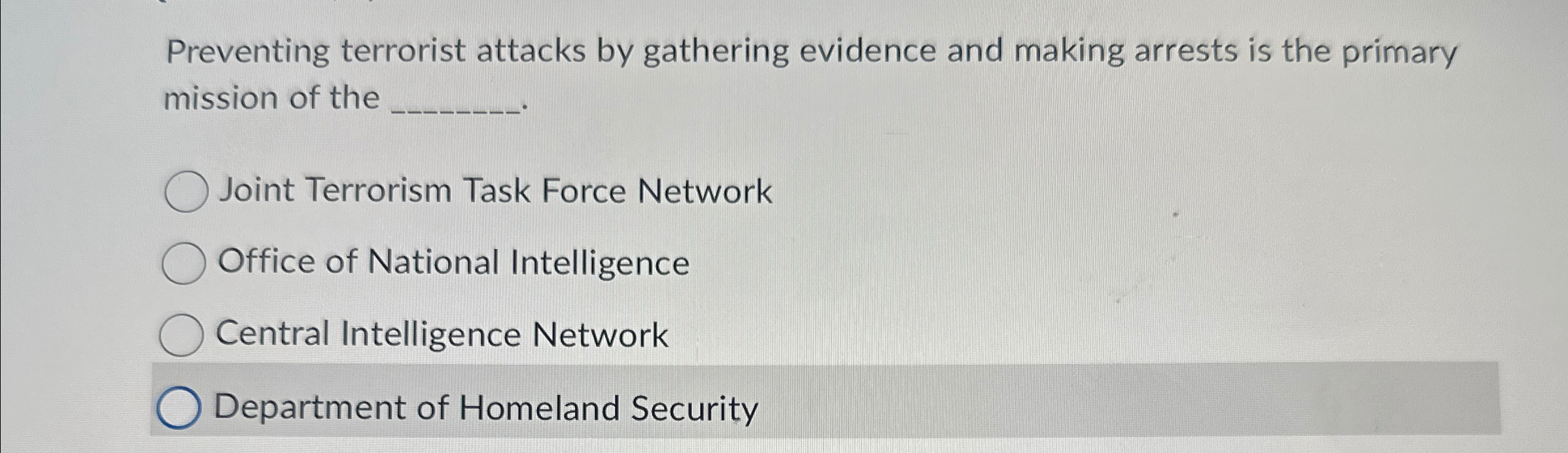 Solved Preventing terrorist attacks by gathering evidence | Chegg.com