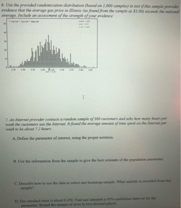 Solved 6. Use the provided randomization distribution (based | Chegg.com