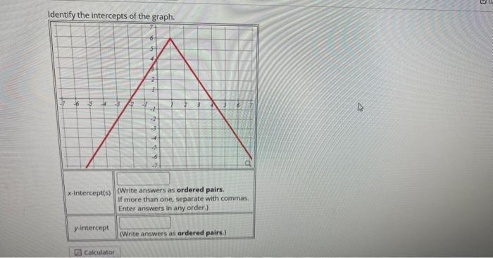 Solved Identify the intercepts of the graph. | Chegg.com