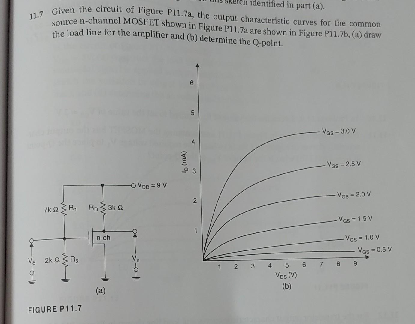 Given the circuit of Figure P11.7a, the output | Chegg.com