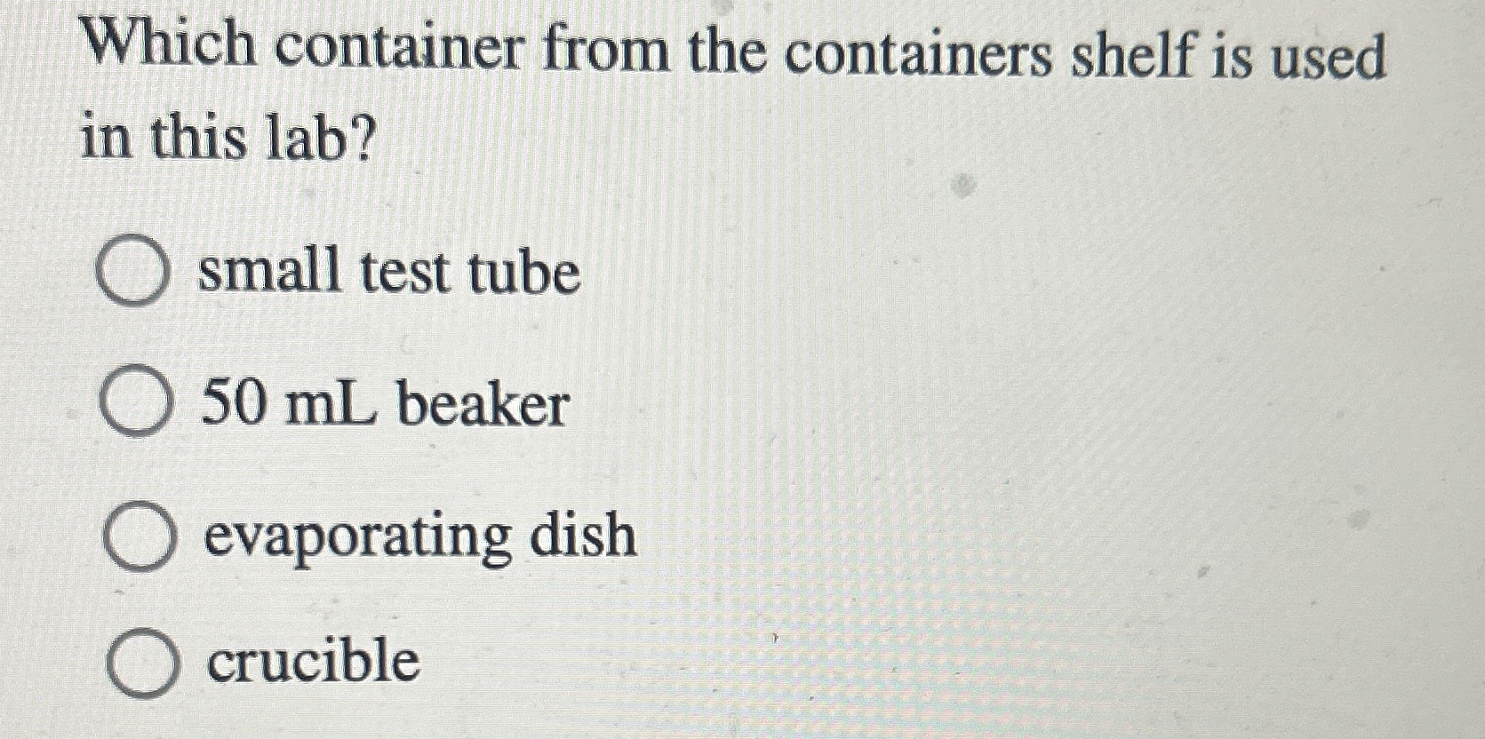Solved Which container from the containers shelf is usedin | Chegg.com