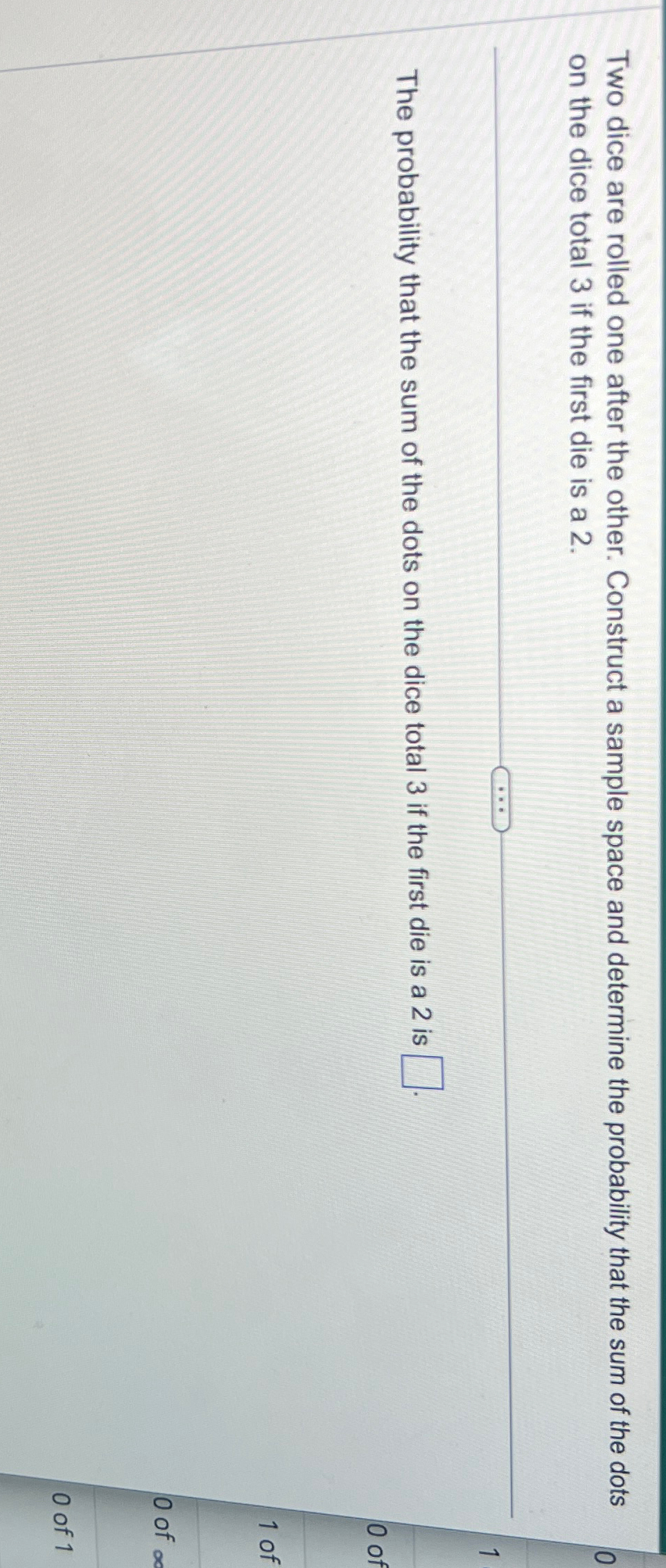 Solved Two dice are rolled one after the other. Construct a | Chegg.com