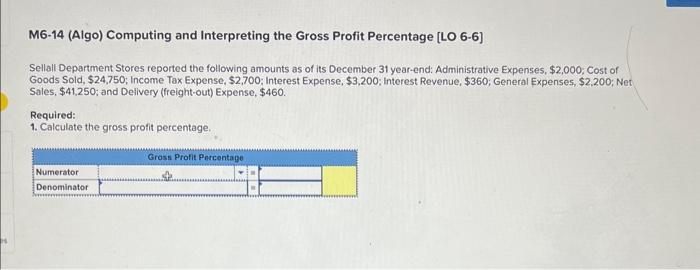 Solved M6-14 (Algo) Computing and Interpreting the Gross | Chegg.com