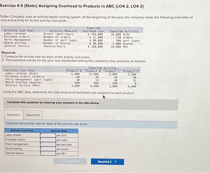 Solved Exercise 4-5 (Static) Assigning Overhead to Products | Chegg.com
