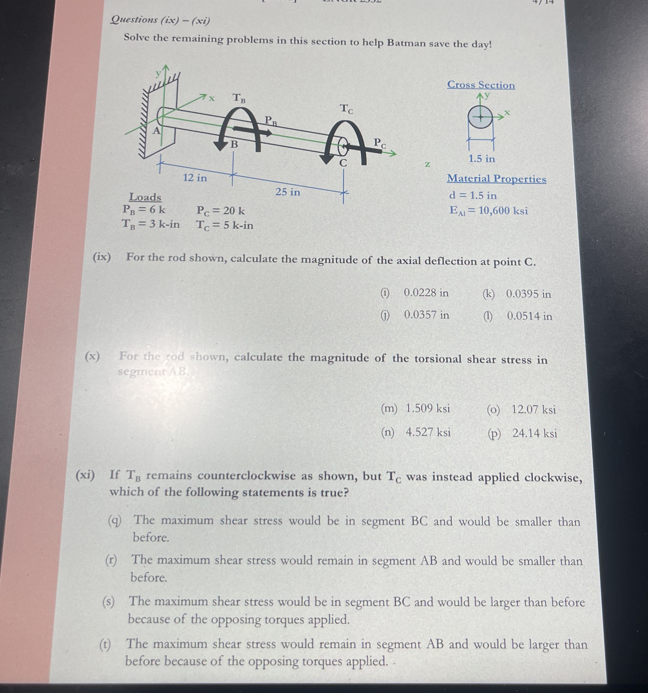 Solved Questions (ix) - (xi)Solve the remaining problems in | Chegg.com