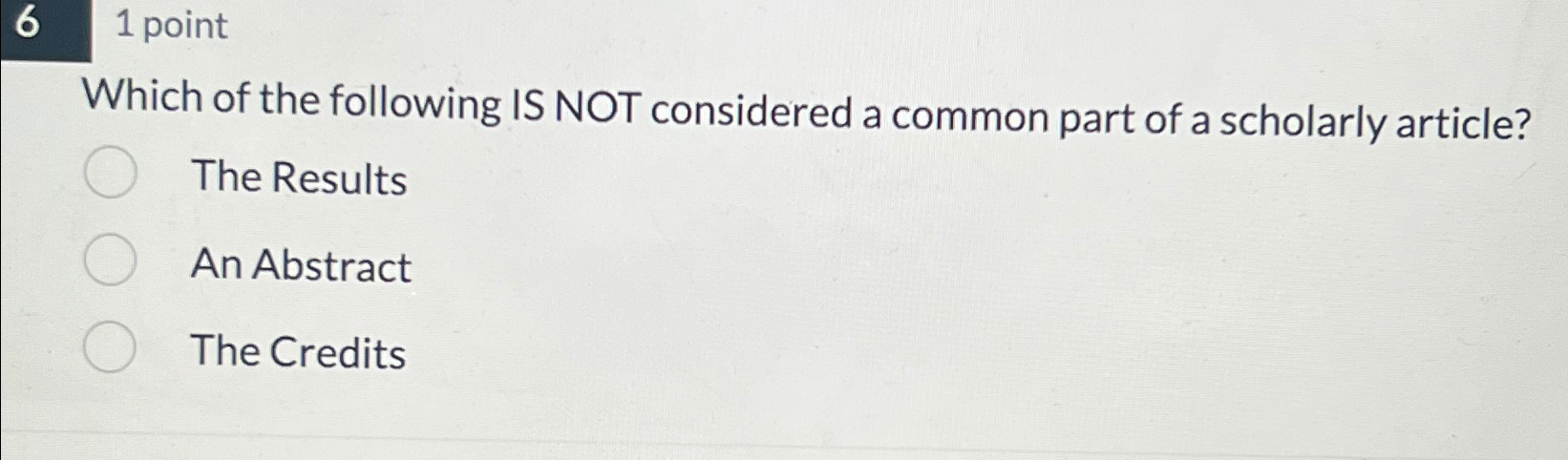 Solved 6,1 ﻿pointWhich of the following IS NOT considered a | Chegg.com