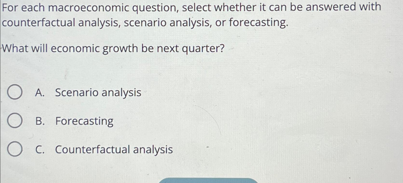 Solved For each macroeconomic question, select whether it | Chegg.com