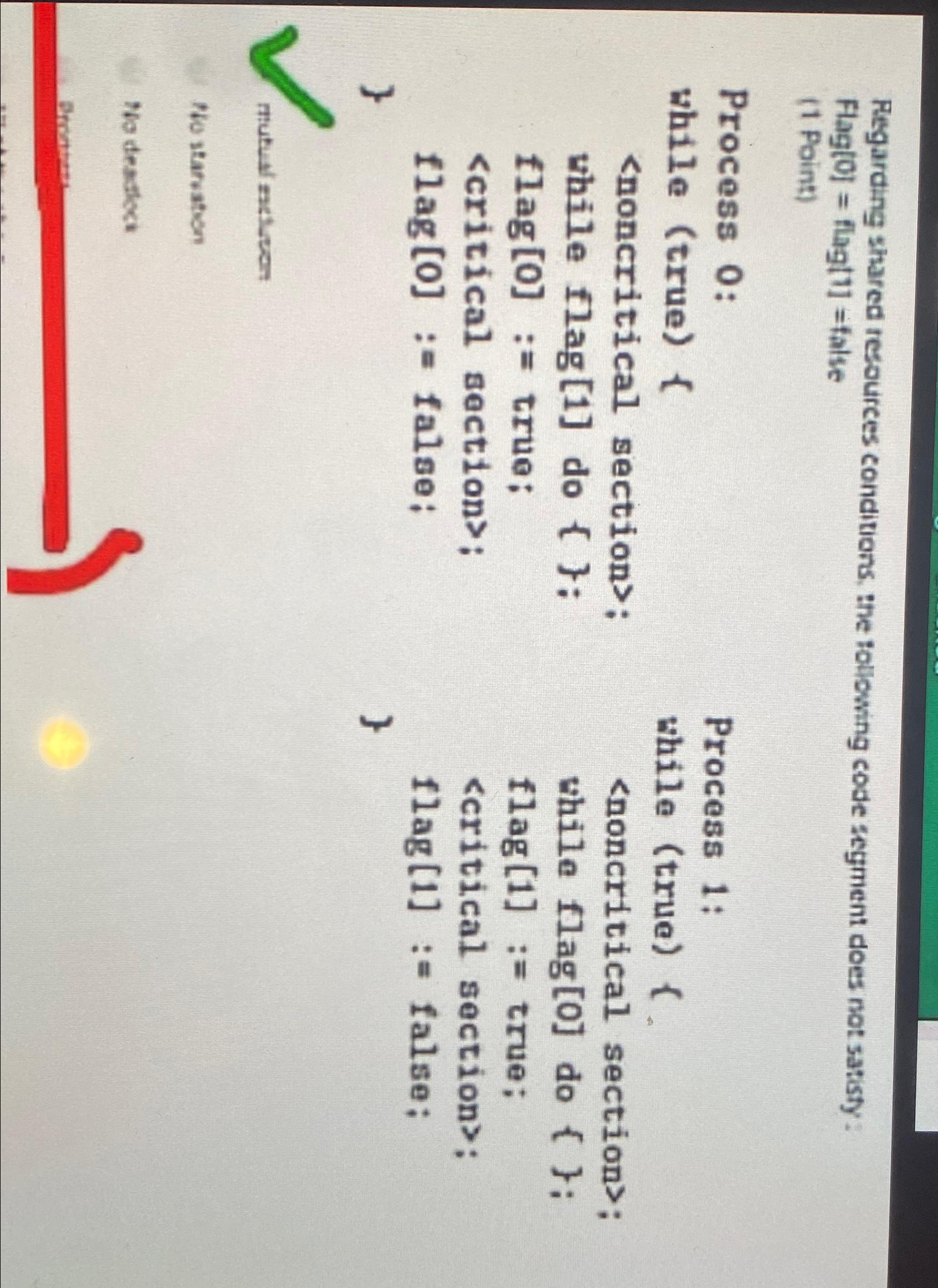 Solved Regarding shared resources conditions, the tollowing | Chegg.com