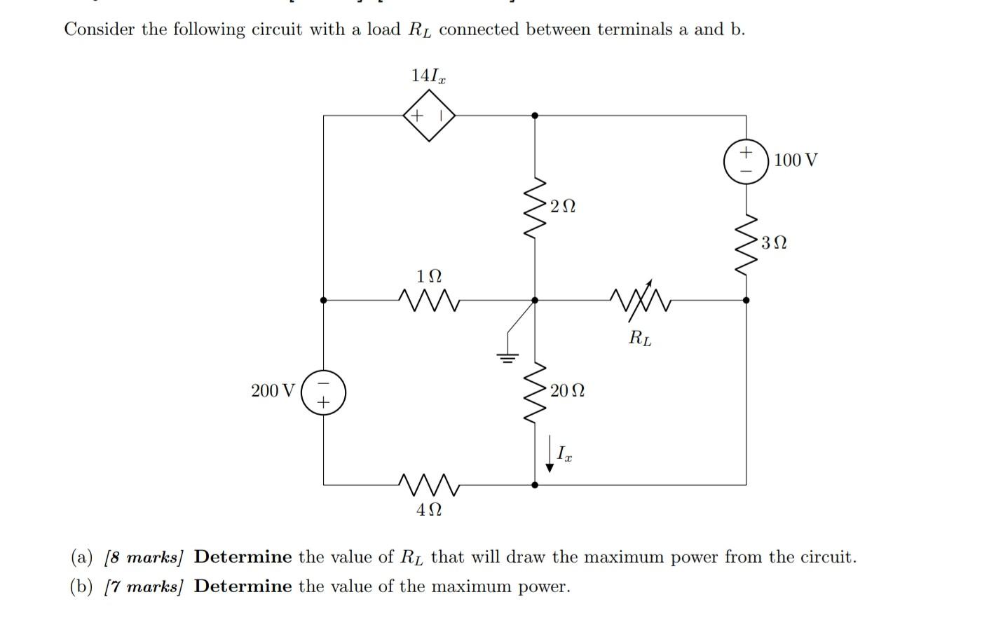 Solved Consider the following circuit with a load RL | Chegg.com