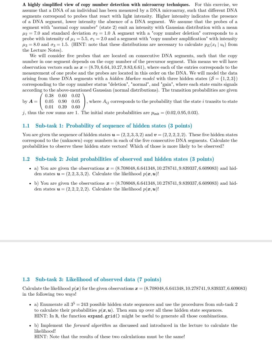 A highly simplified view of copy number detection | Chegg.com