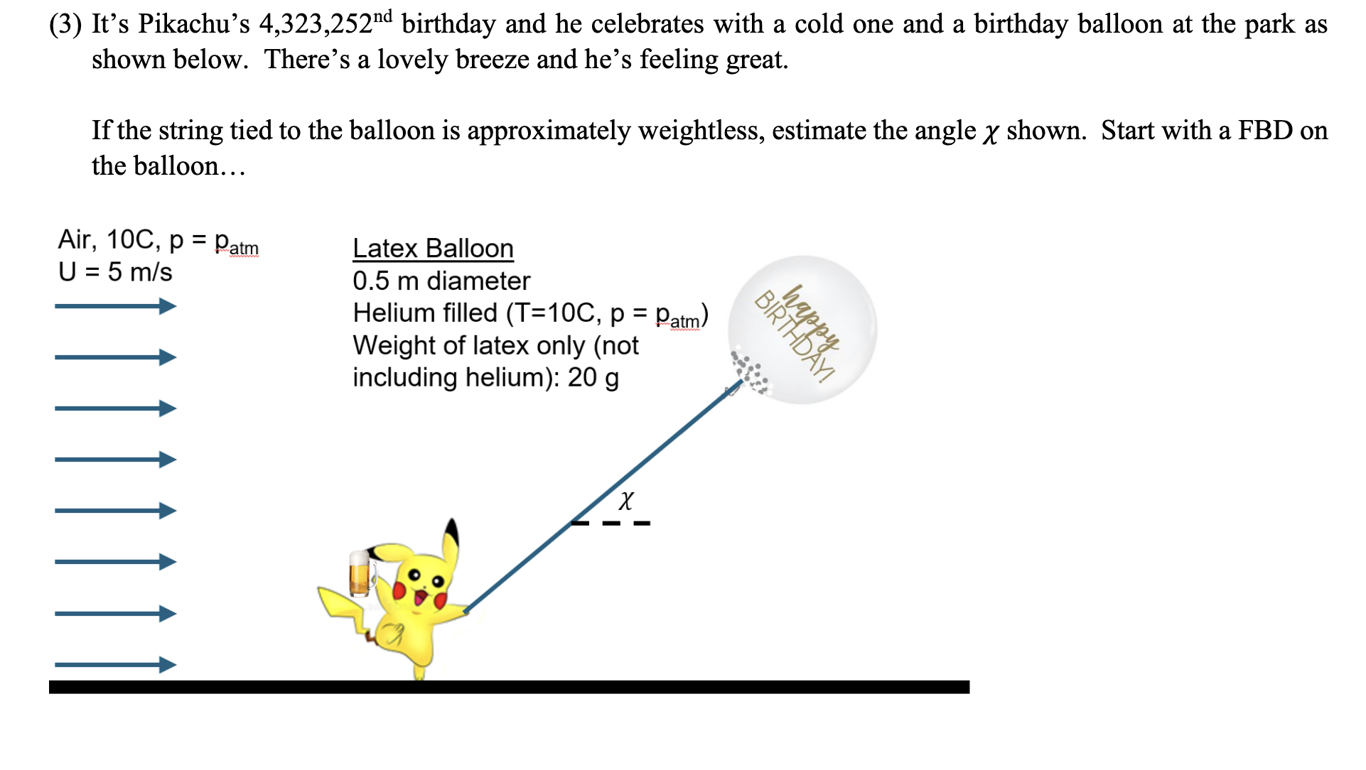 Solved (3) ﻿It's Pikachu's 4,323,252nd ﻿birthday and he | Chegg.com
