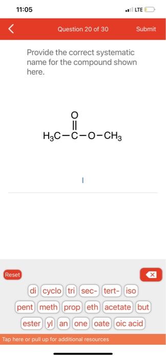 Solved Provide the correct systematic name for the compound | Chegg.com