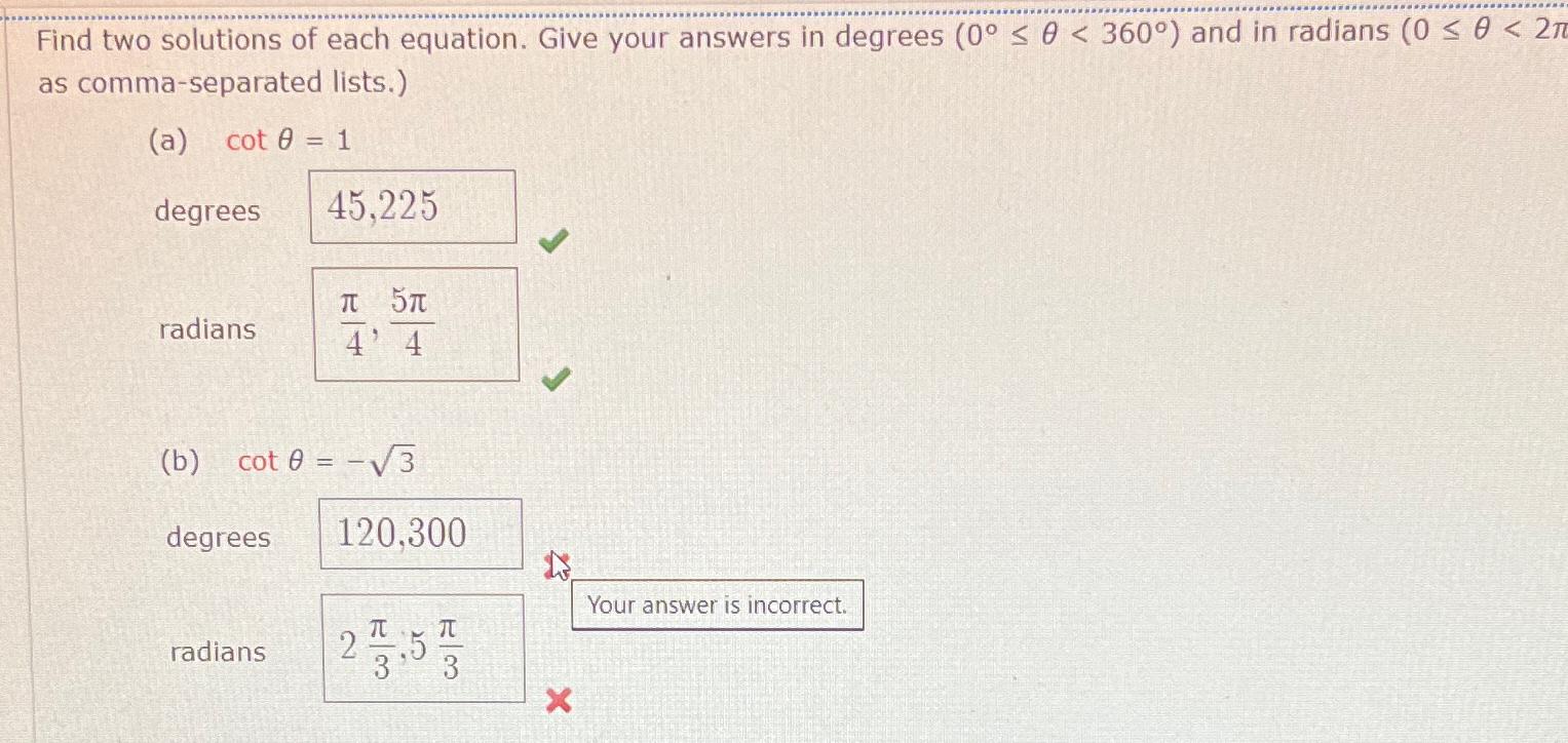 Solved Find two solutions of each equation. Give your | Chegg.com