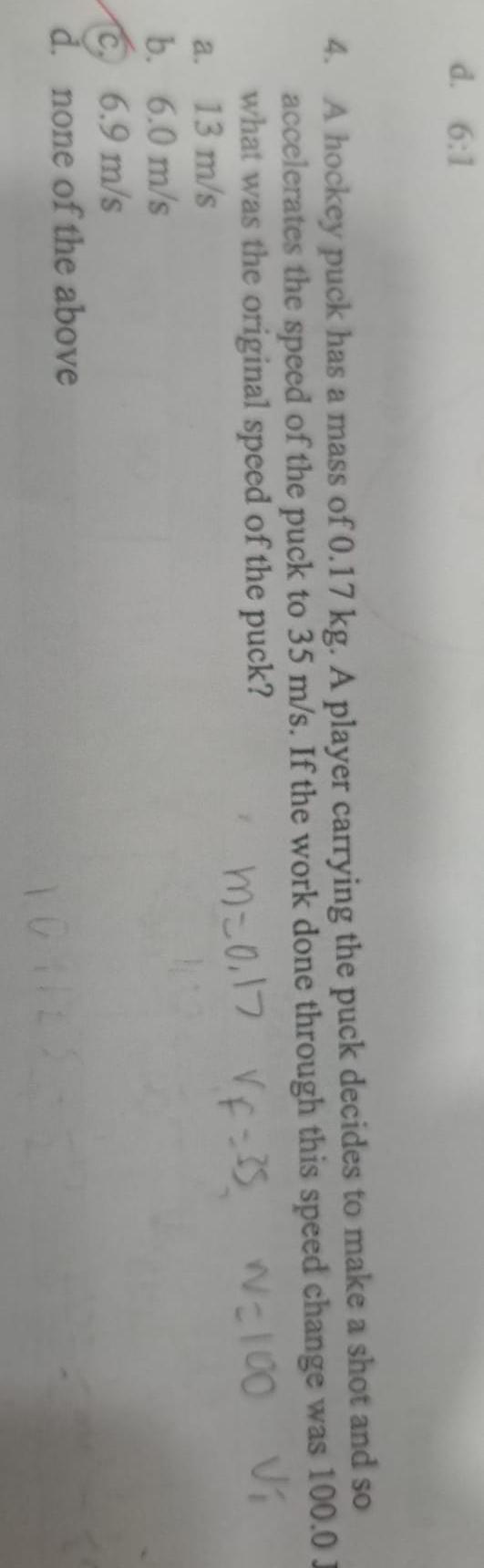 Solved A hockey puck has a mass of 0.17kg. A player carrying | Chegg.com