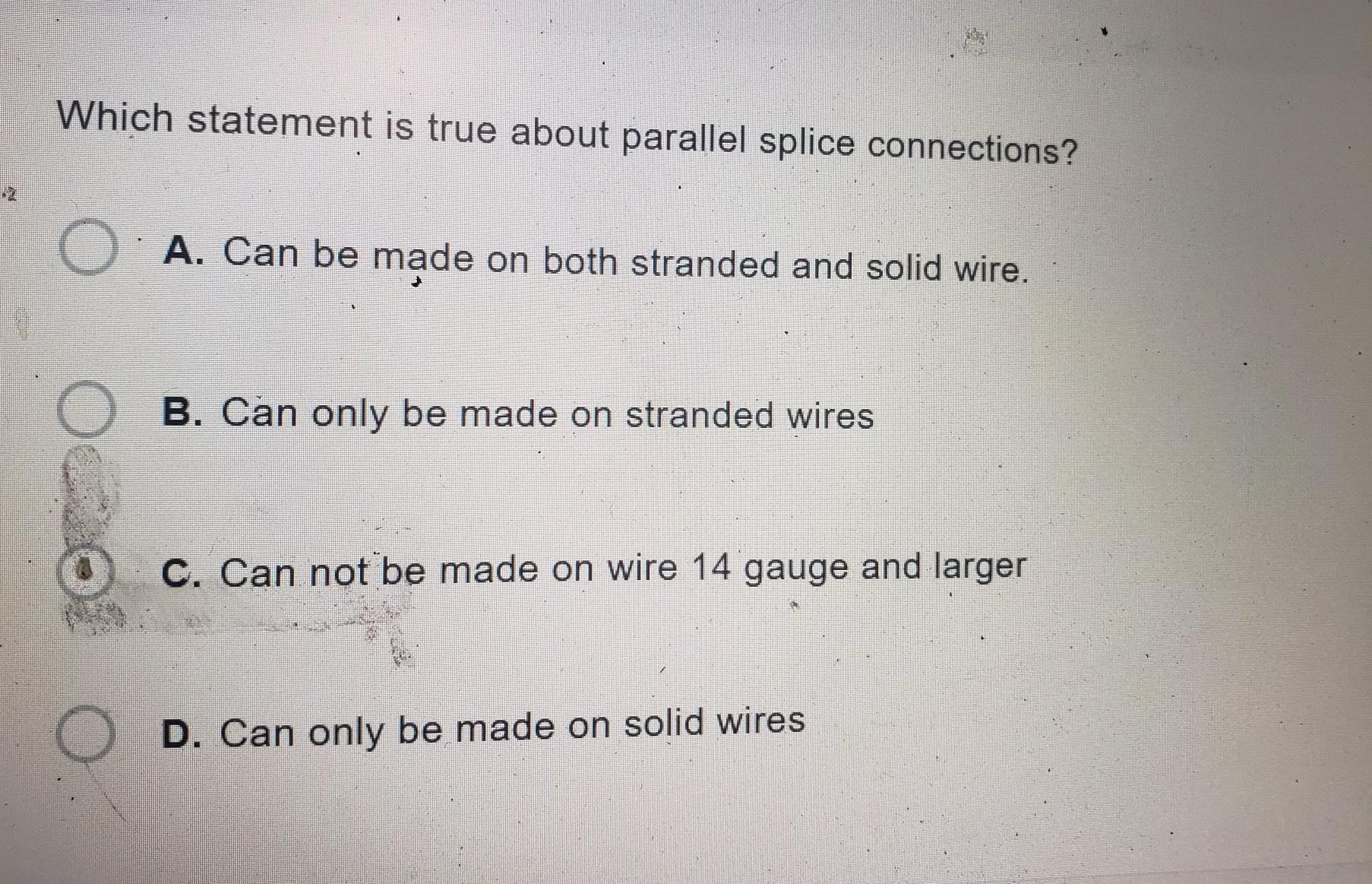 Solved Which statement is true about parallel splice | Chegg.com