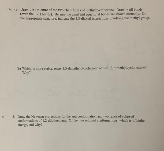 Solved (a) Draw the structure of the two chair forms of | Chegg.com