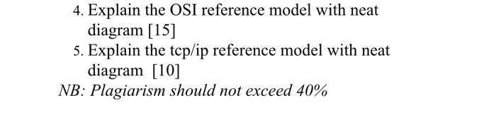 Solved 4. Explain the OSI reference model with neat diagram | Chegg.com