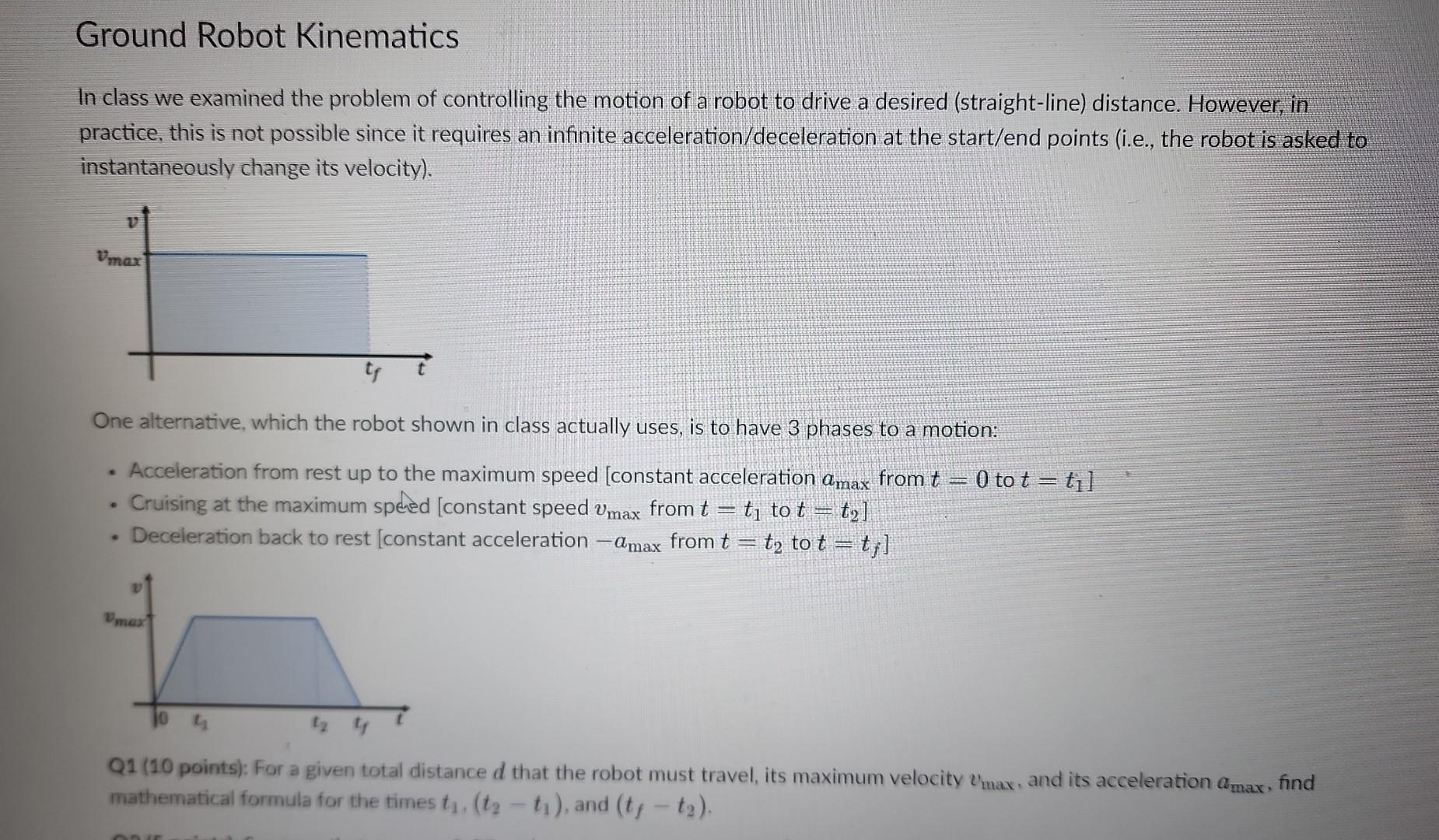 Solved In class we examined the problem of controlling the | Chegg.com