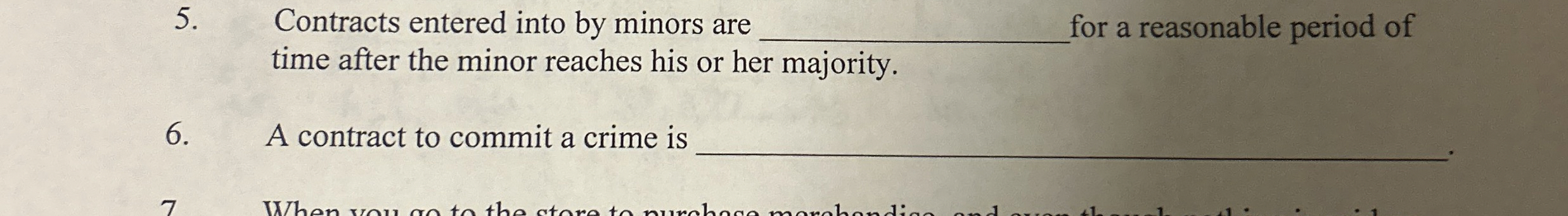 Solved Contracts entered into by minors arefor a reasonable | Chegg.com