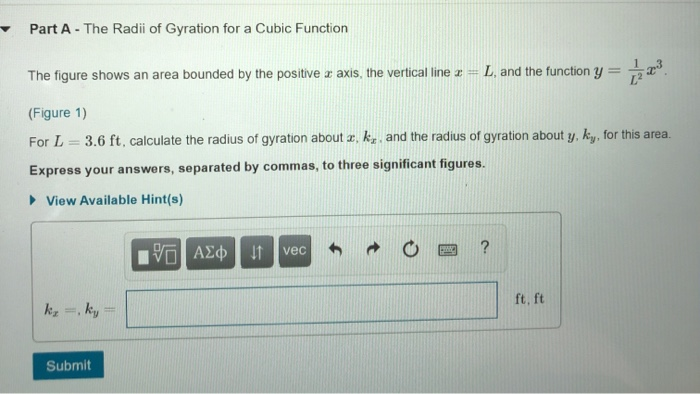 Solved statics Radius of gyration of an area: please answer | Chegg.com