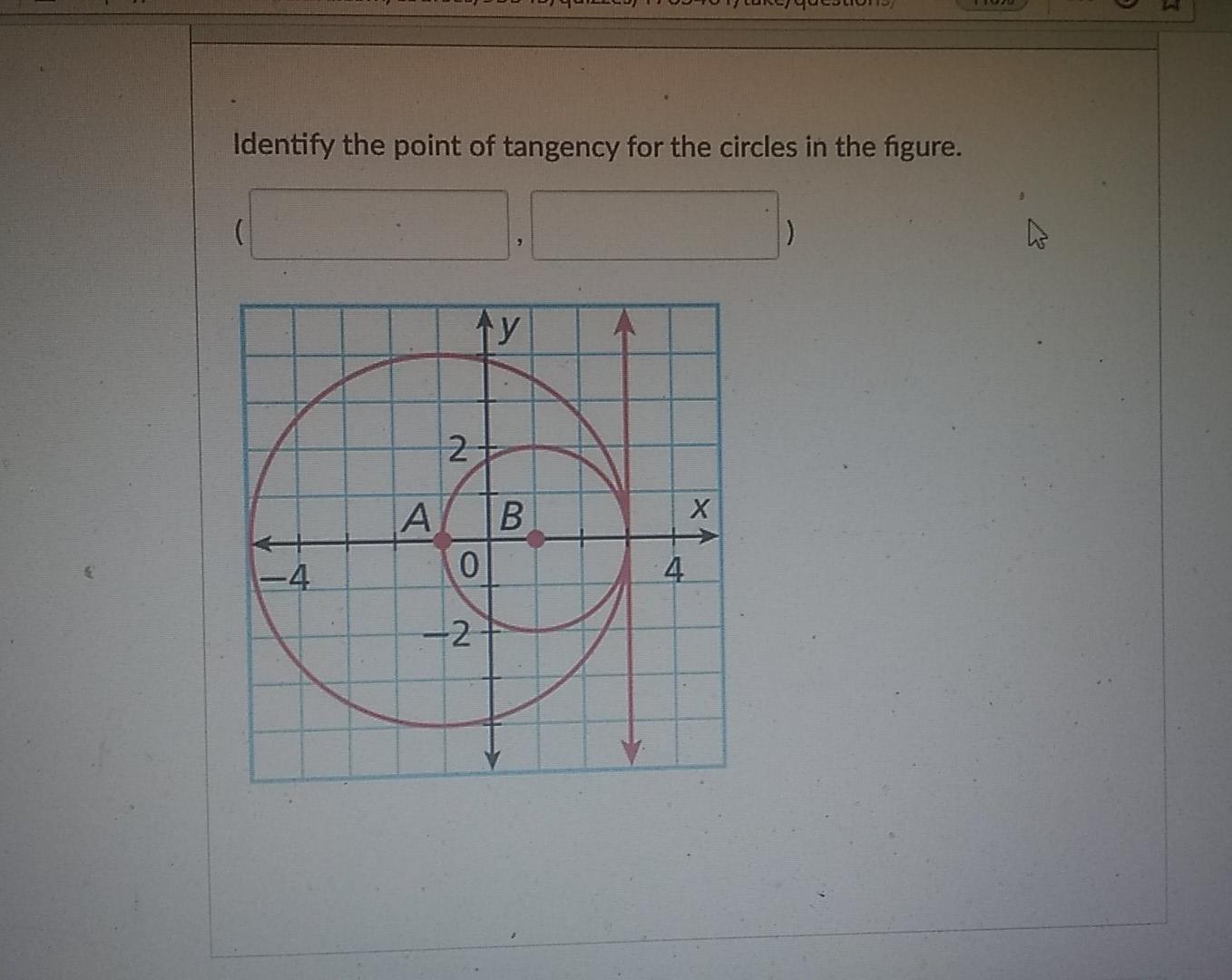 Solved Identify the point of tangency for the circles in the | Chegg.com
