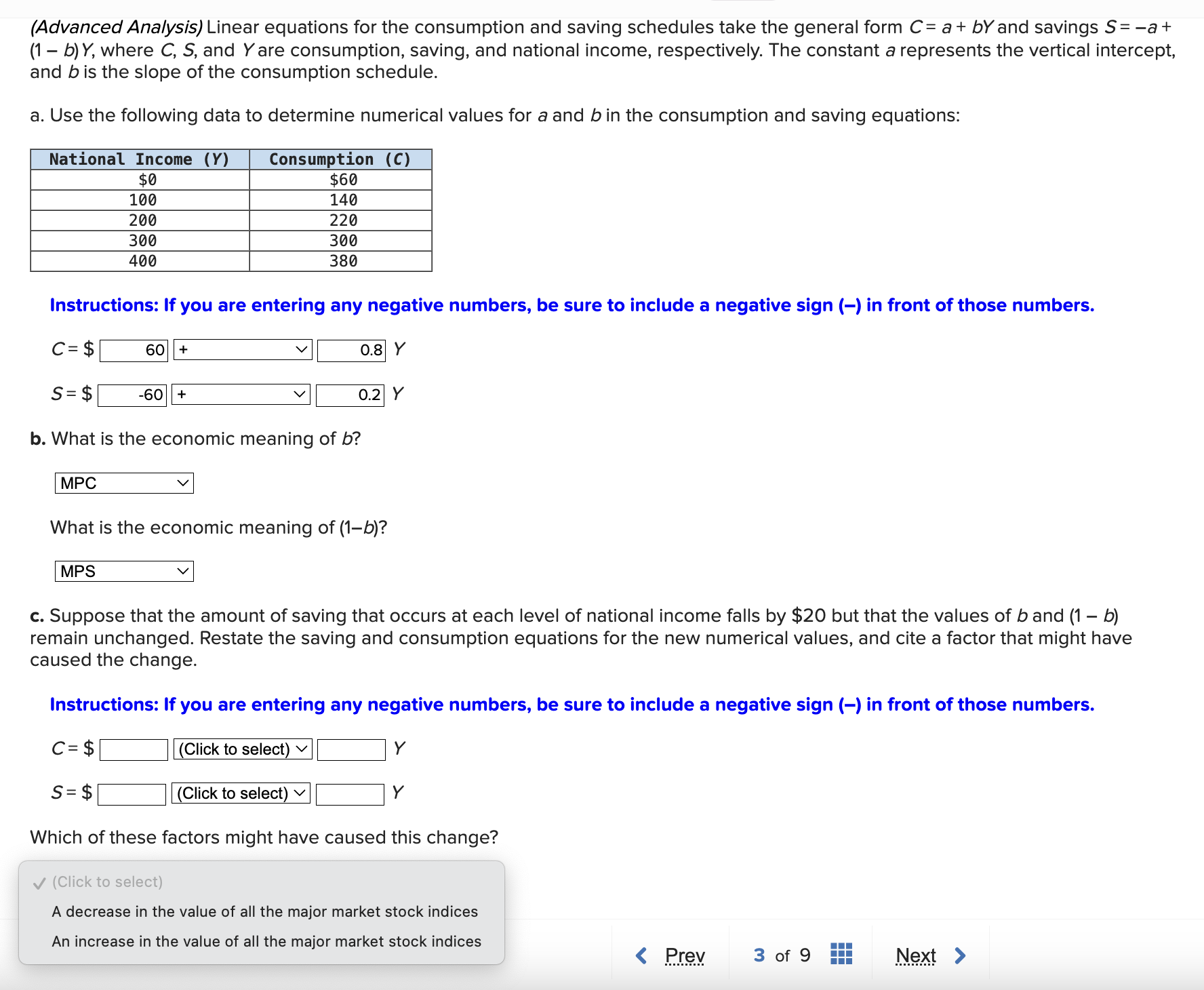Solved (Advanced Analysis) ﻿Linear equations for the | Chegg.com